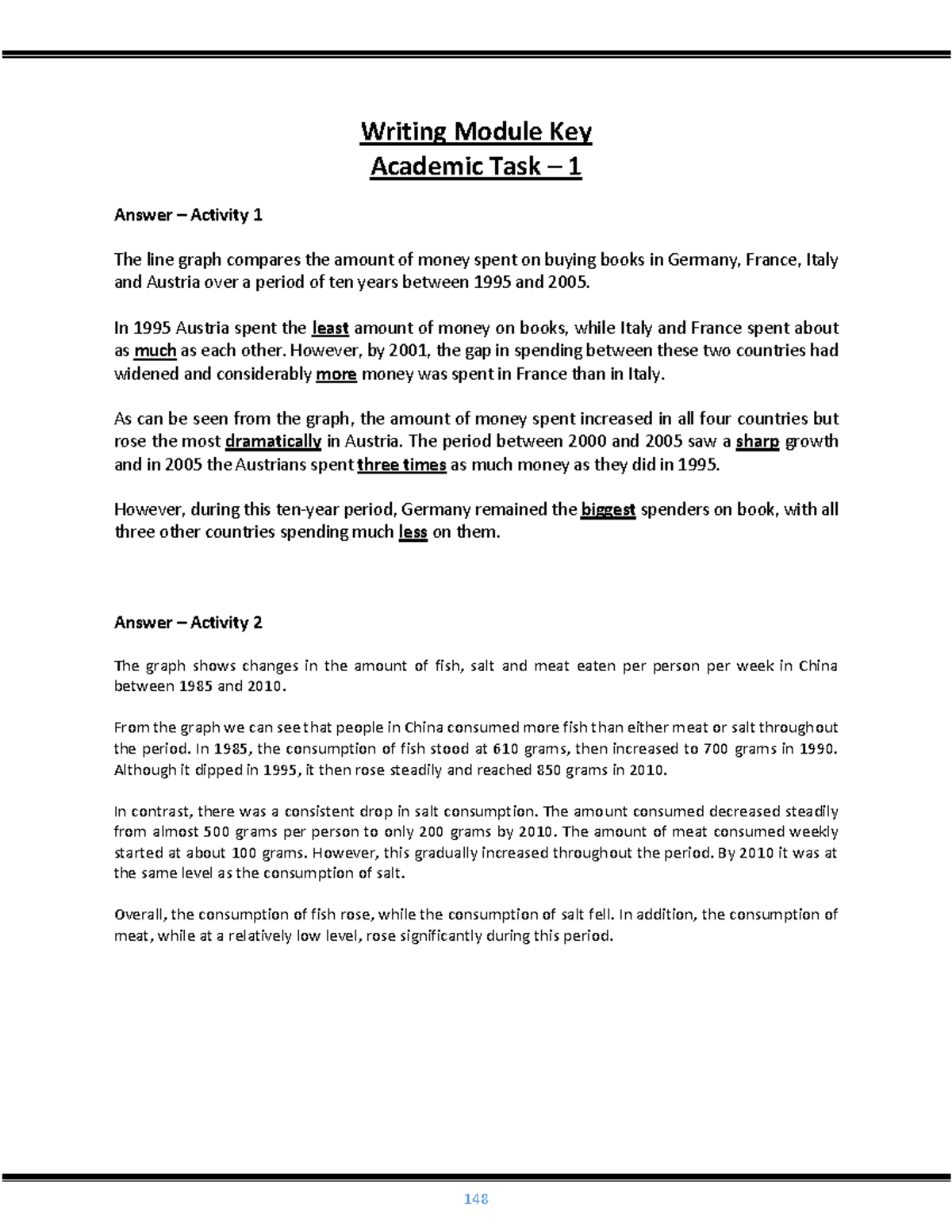 Writing Task Key - it is useful - Writing Module Key Academic Task – 1 ...