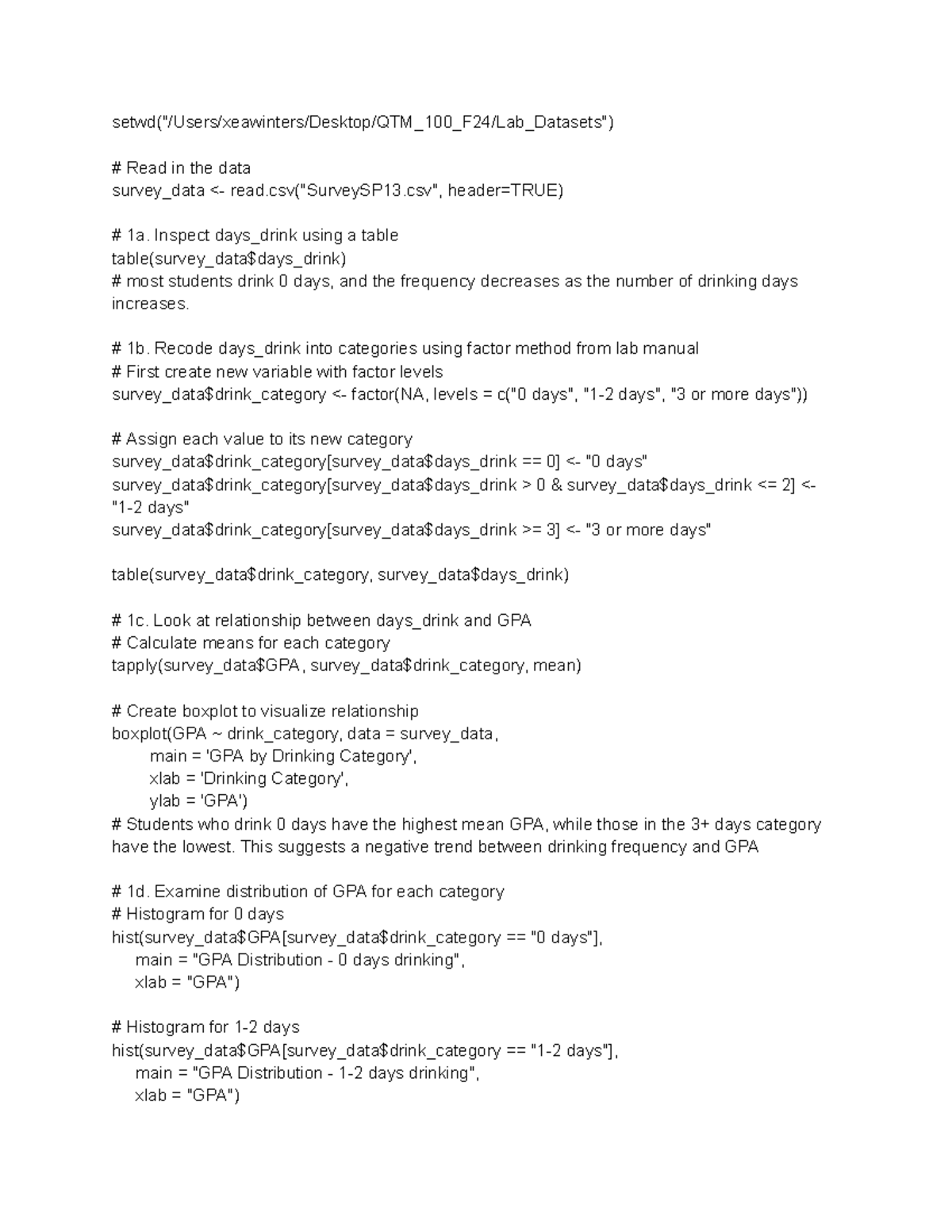 LAB 10 CODE - hw code - setwd("/Users/xeawinters/Desktop/QTM_100_F24 ...
