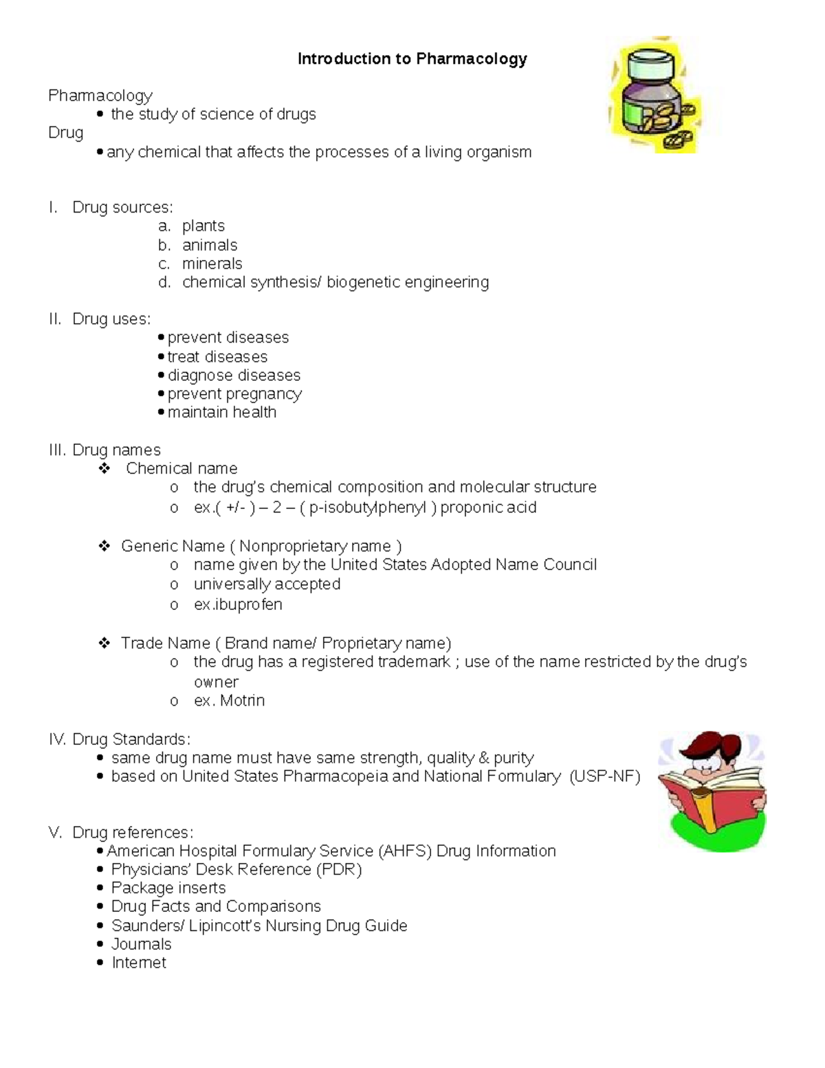 Introduction to Pharmacology Pharmacologic Principles - Introduction to ...