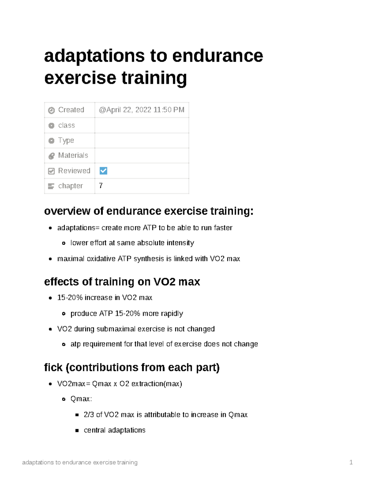 Adaptations to endurance exercise training - adaptations to endurance ...