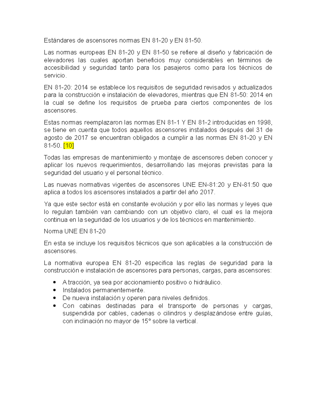 Estándares de elevadores normas EN 81-20 y EN 81-50 - Las normas ...
