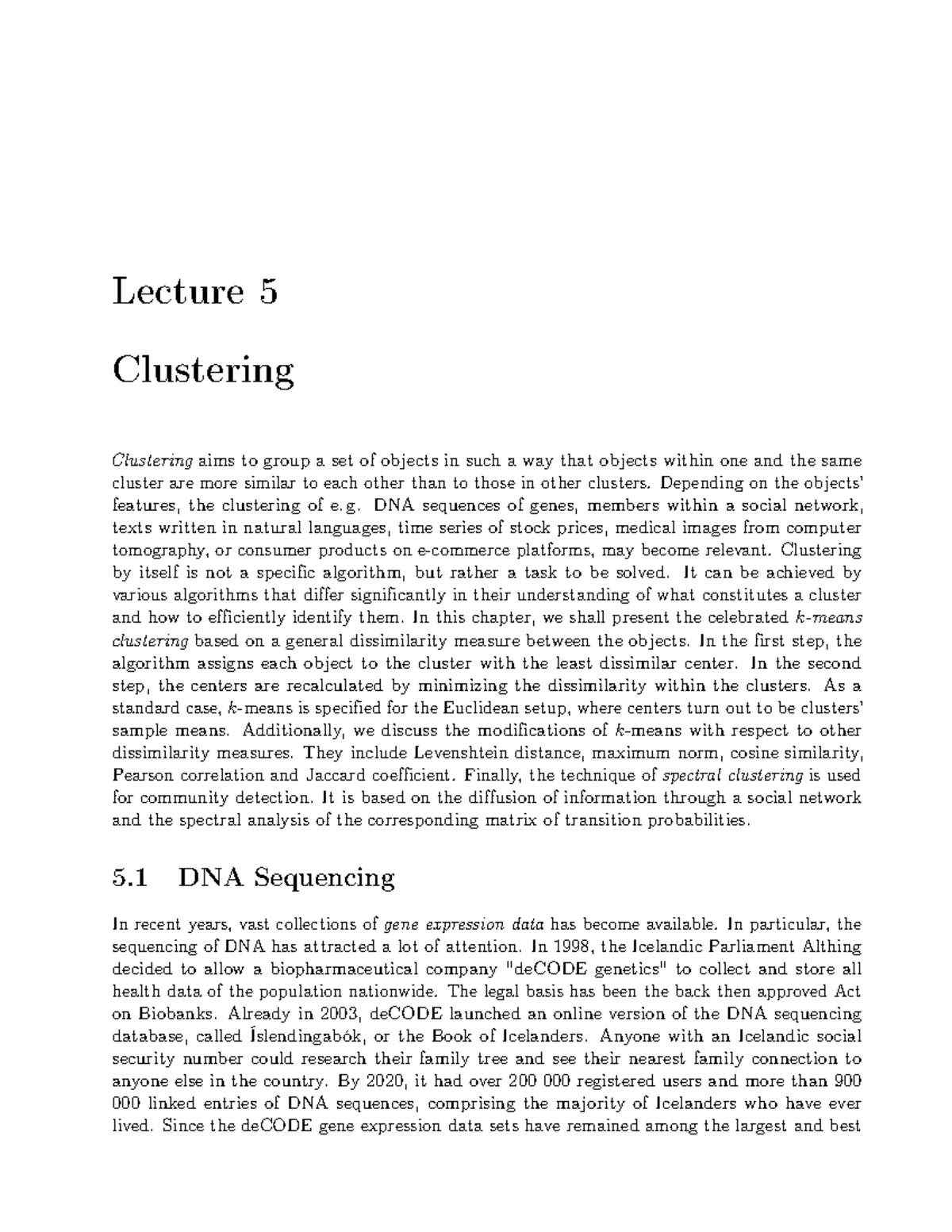 5 Lecture Clustering Schickmann Lecture 5 Clustering Clustering 8646