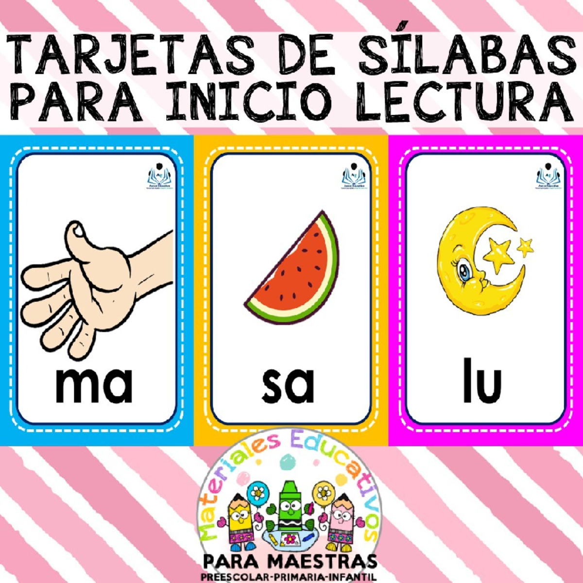 Tarjetas de sílabas para inicio lectura recopilado por Materiales ...