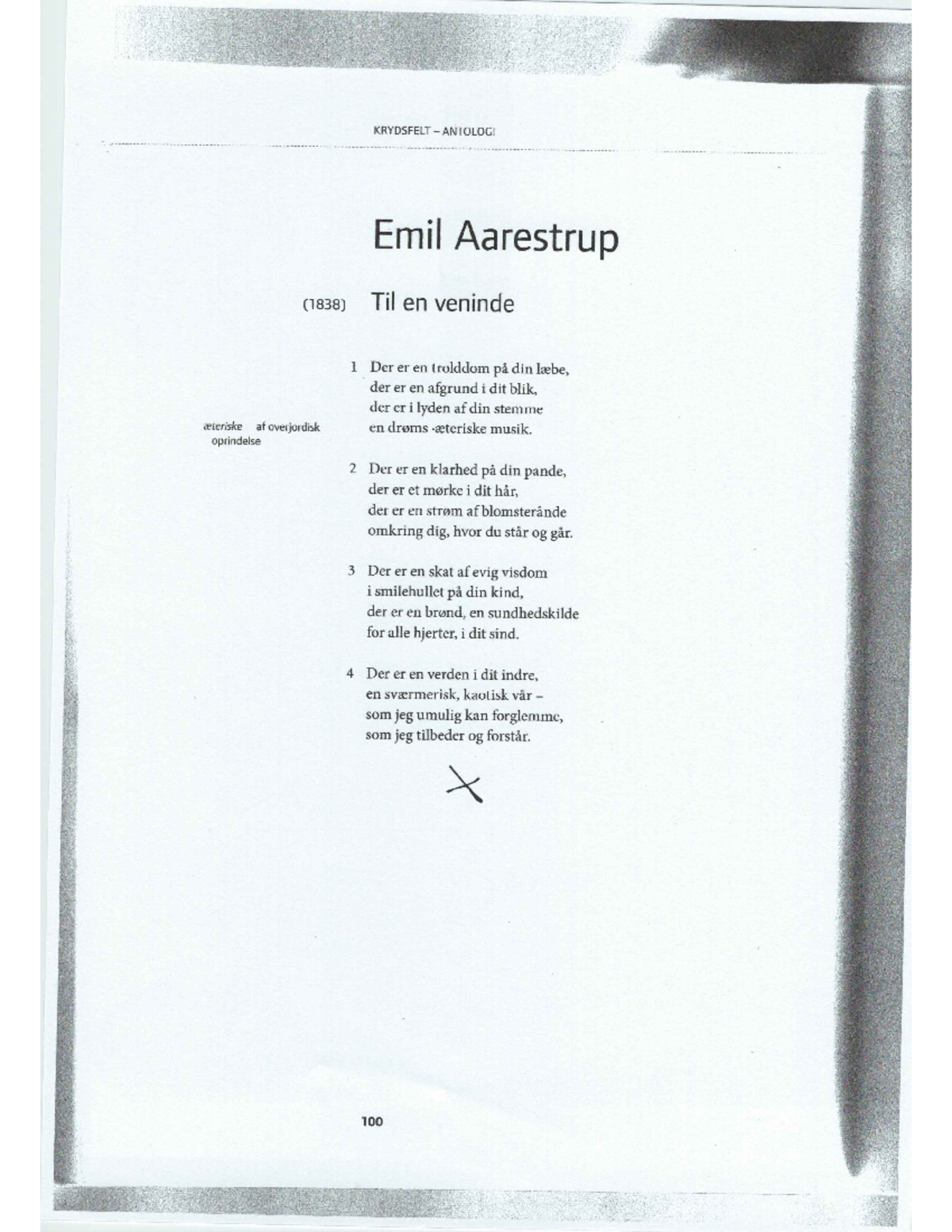 Aarestrup Til En Veninde - Dansk - Studocu