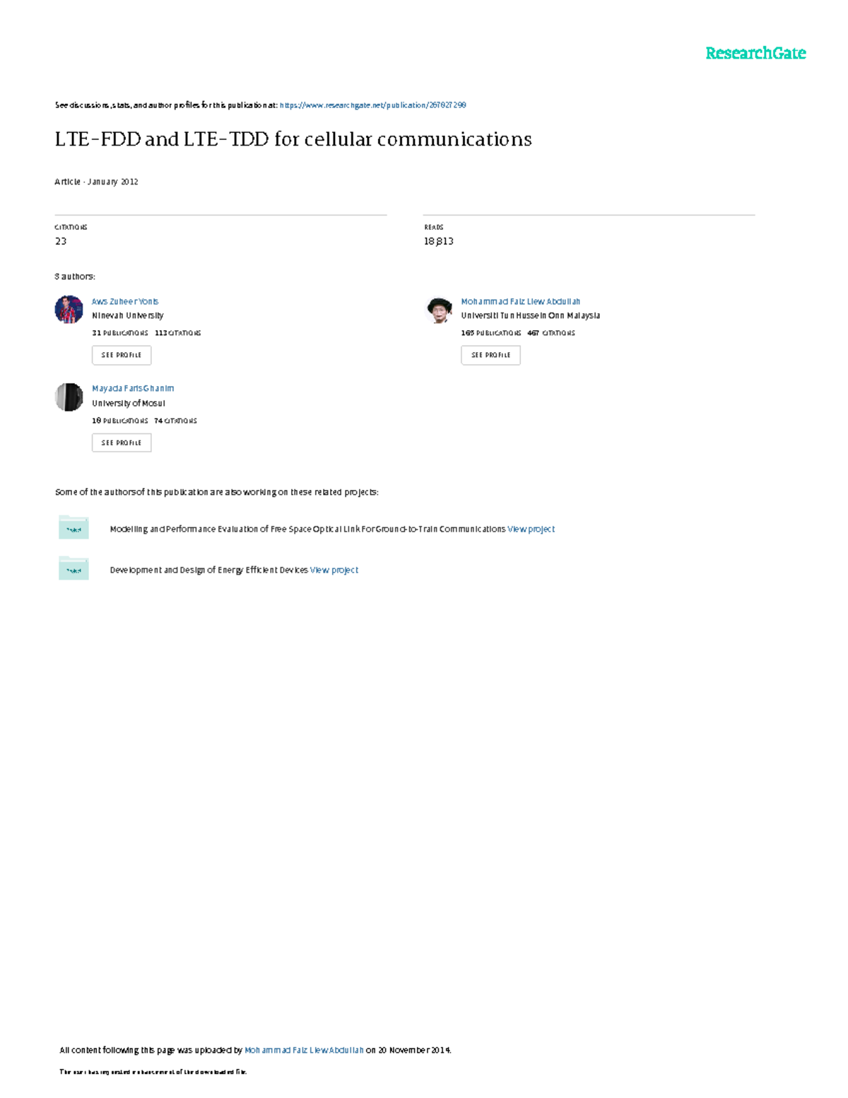 LTE-FDD and LTE-TDD for cellular communications - See discussions ...
