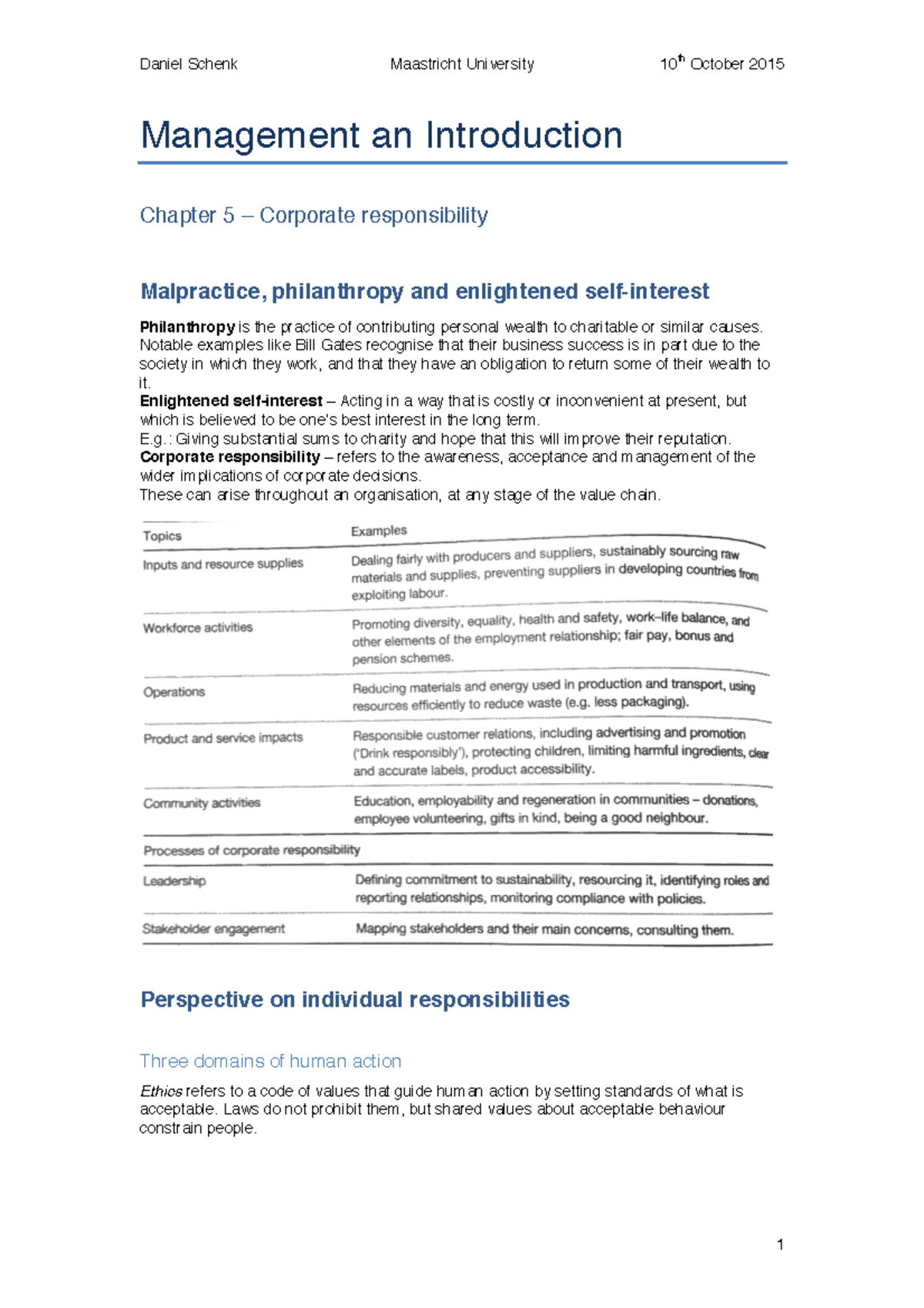 Management Chapter 5 - Management an Introduction Chapter 5 – Corporate ...