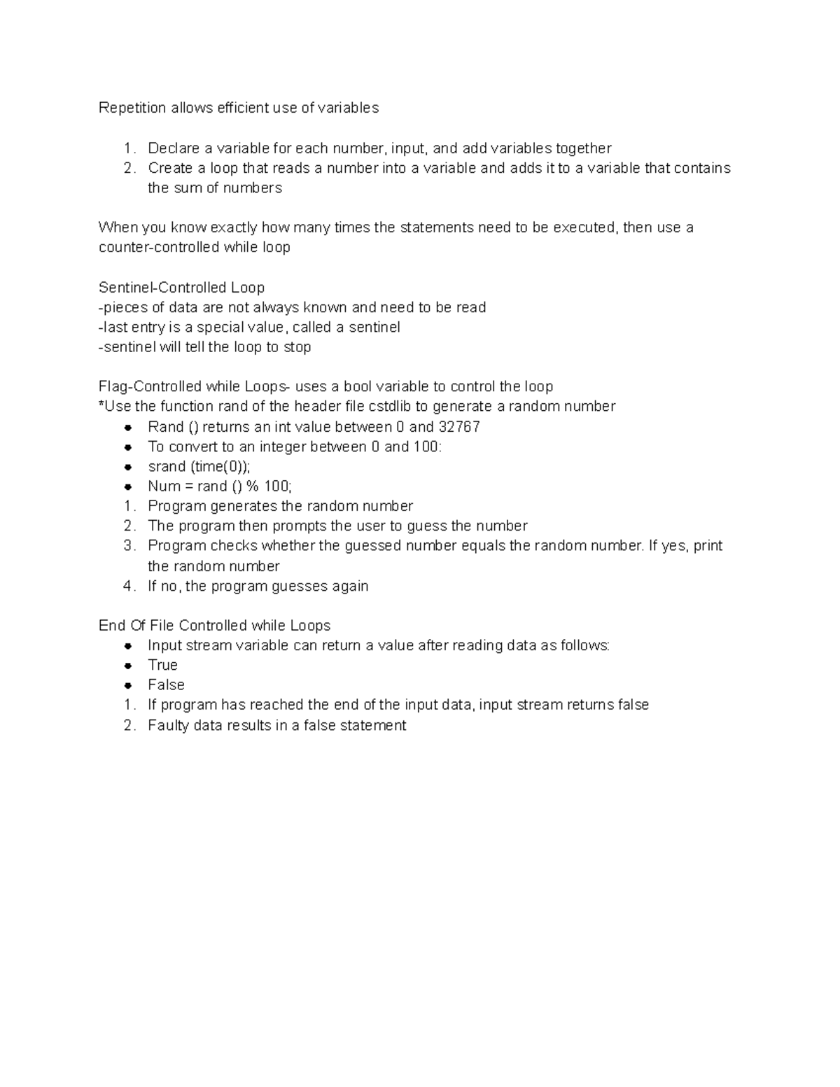 Chapter 5 Programming - Professor Soad Ibrahim - Repetition allows ...