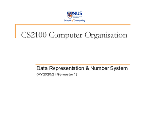 CS2100 Final Notes: A summary of all lectures - CS2100 Final Notes 21/ ...