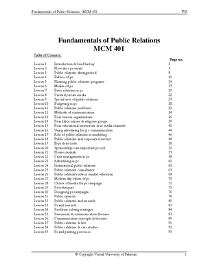 MCM411 handouts 1 45 - Notes - Page No. - Studocu