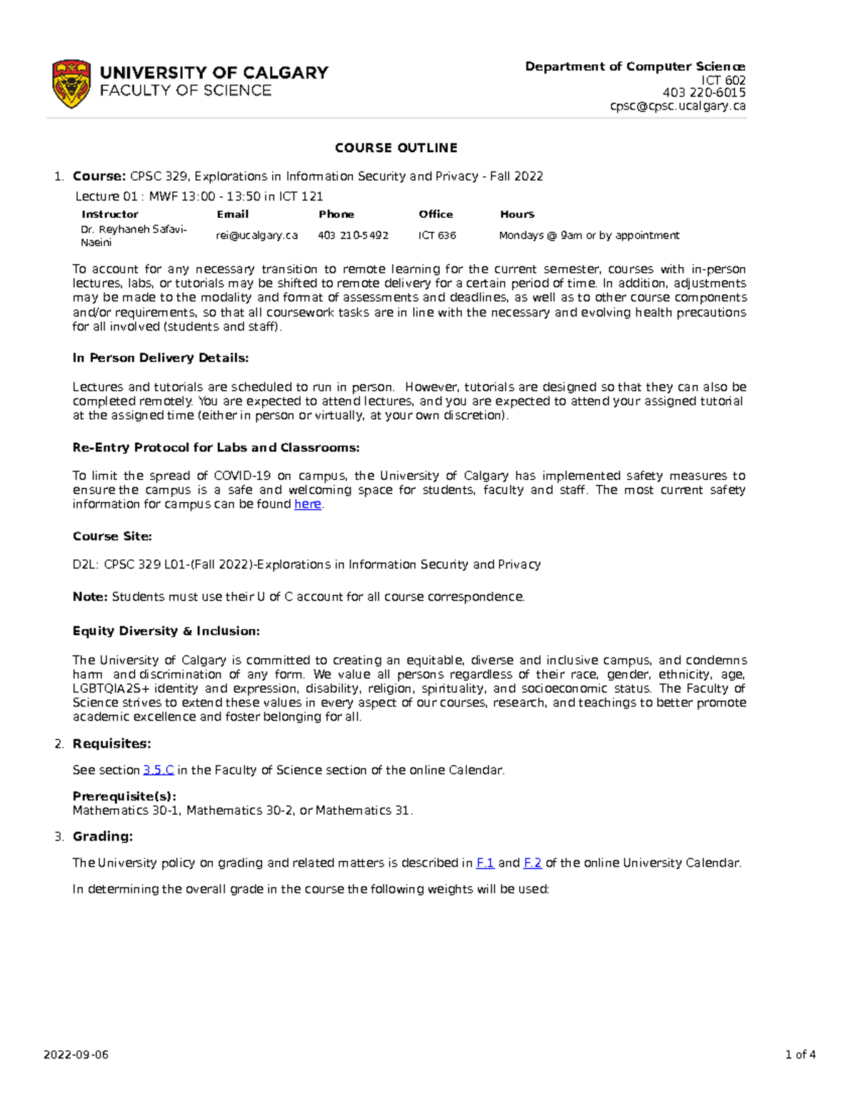 CPSC329 F2022 LEC1 outline - Department of Computer Science ICT 602 403 ...