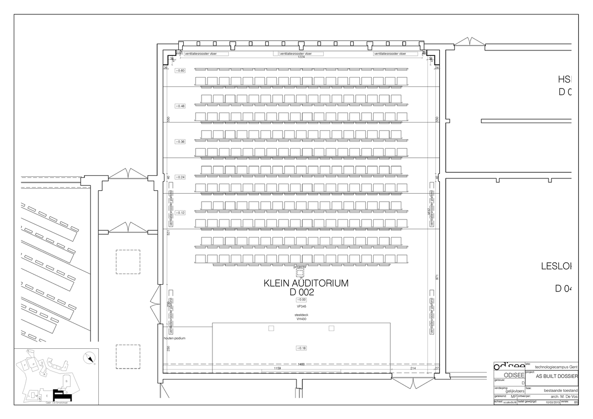 Plattegrond D002 (klein auditorium) - CIRCULATIE- D 002 KLEIN ...