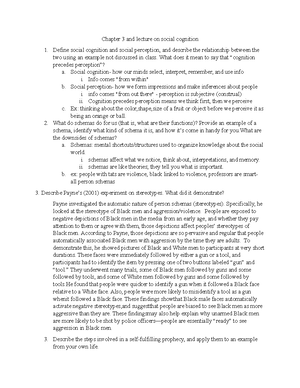 PSYC360 Running Notes 1 - PSYC RUNNING NOTES Themes of social ...