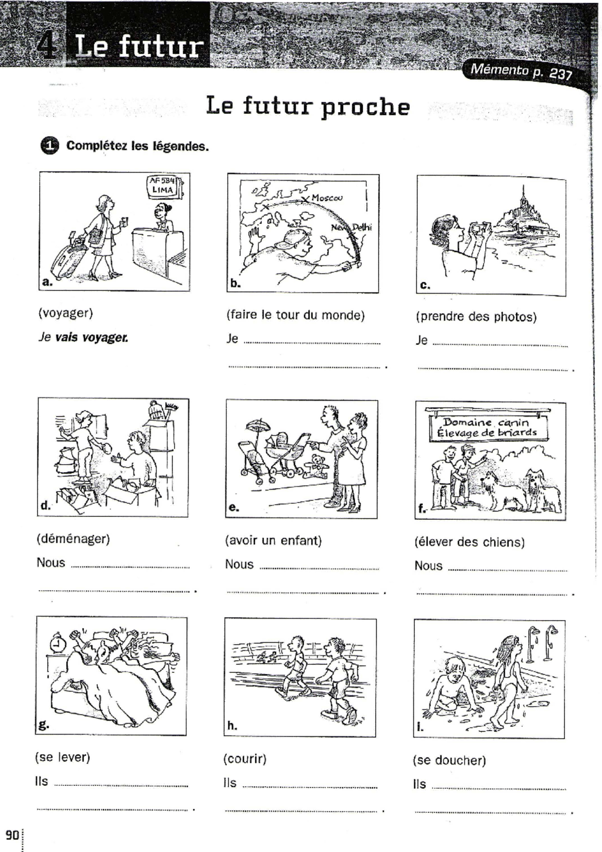 Exercices passc 3a9 rc3a9cent futur proche - Lengua C (Francés) para ...