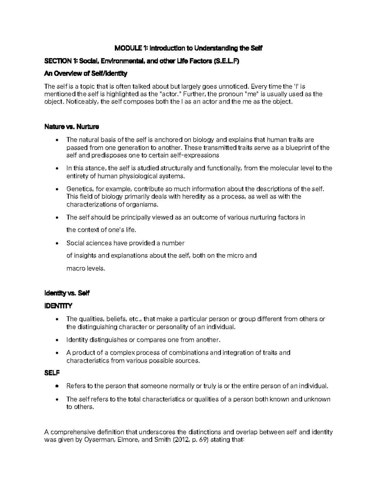 UTS Module 1-3 - N/A - MODULE 1 : Introduction to Understanding the ...