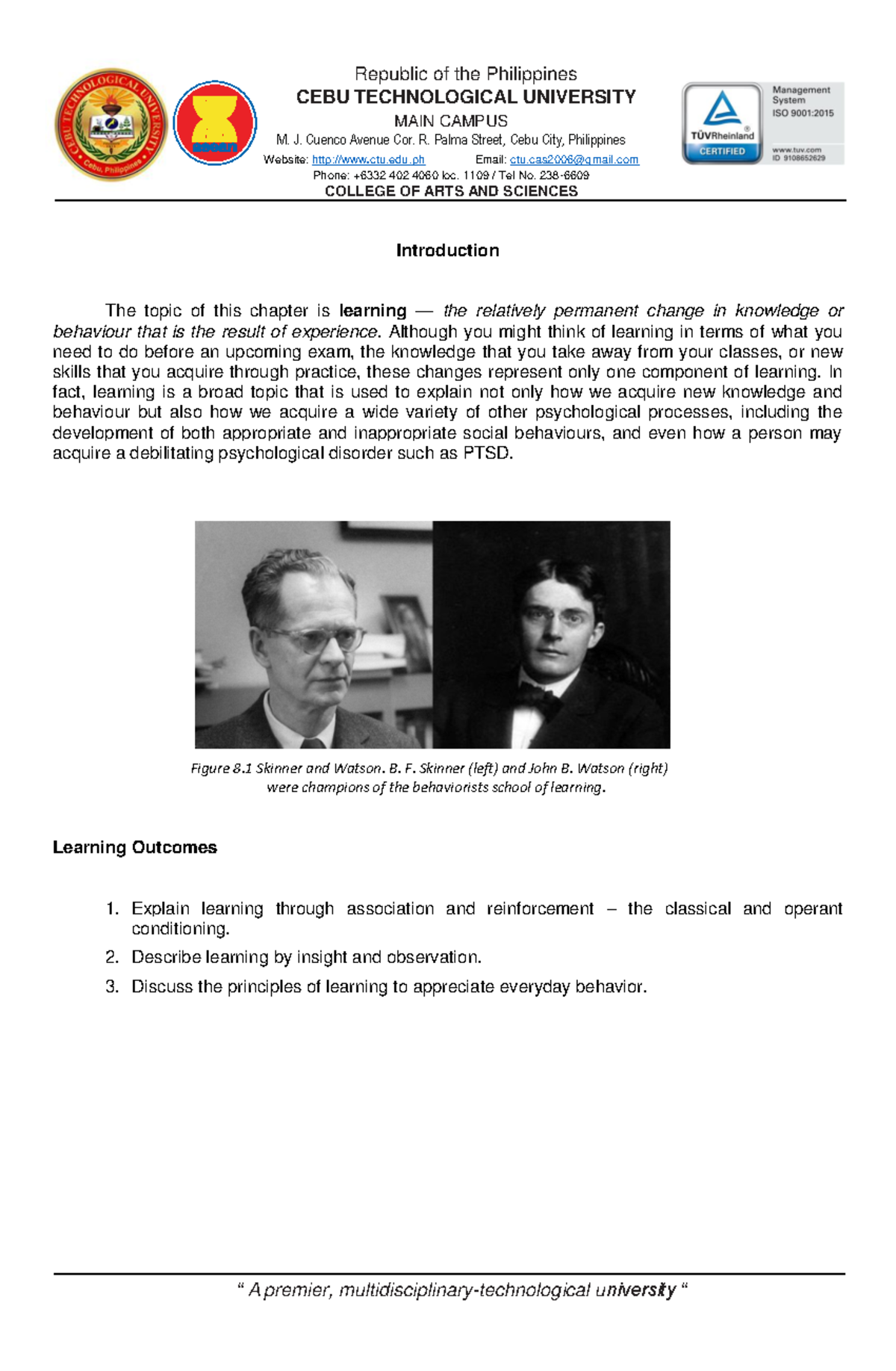 Chapter 2. Learning. Lesson 1-Learning by Association. 2 - Warning: TT: undefined function: 32 ...