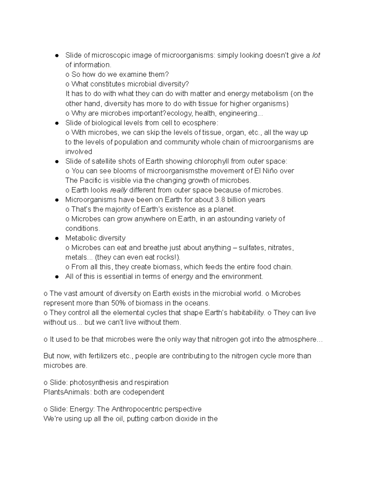 Micro Bio Chp Notes 14 - Slide of microscopic image of microorganisms ...