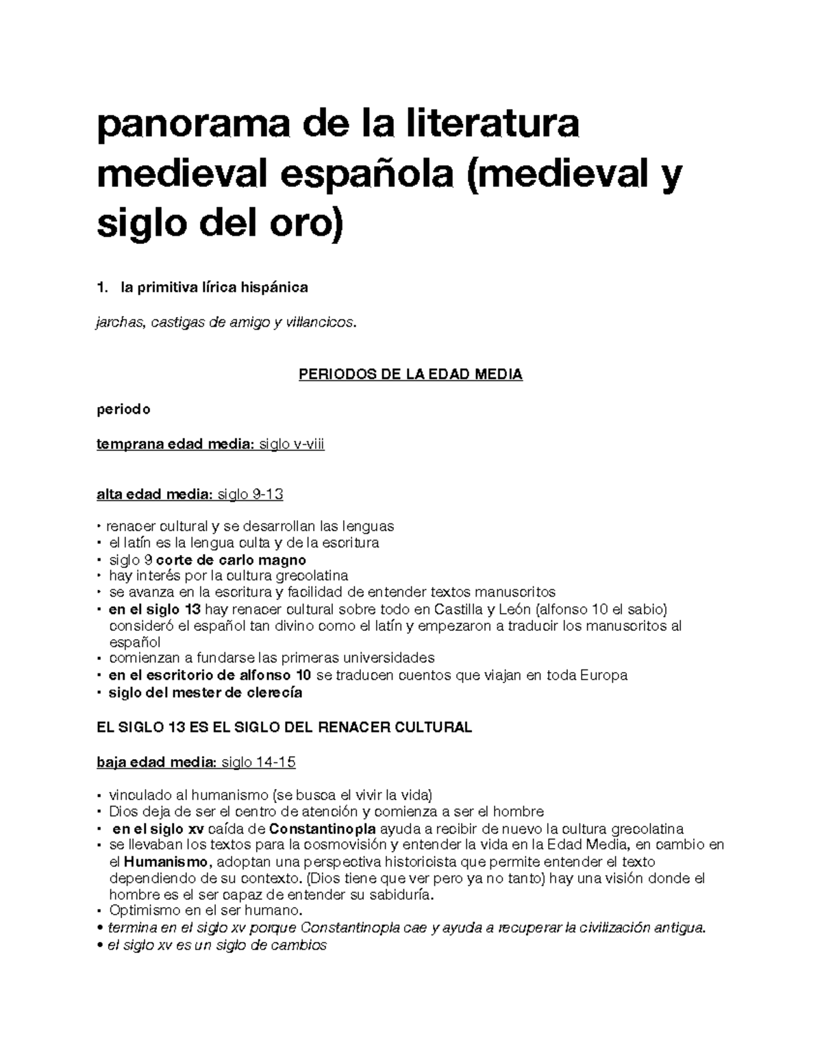 Medieval pdf - apuntes - panorama de la literatura medieval española ...