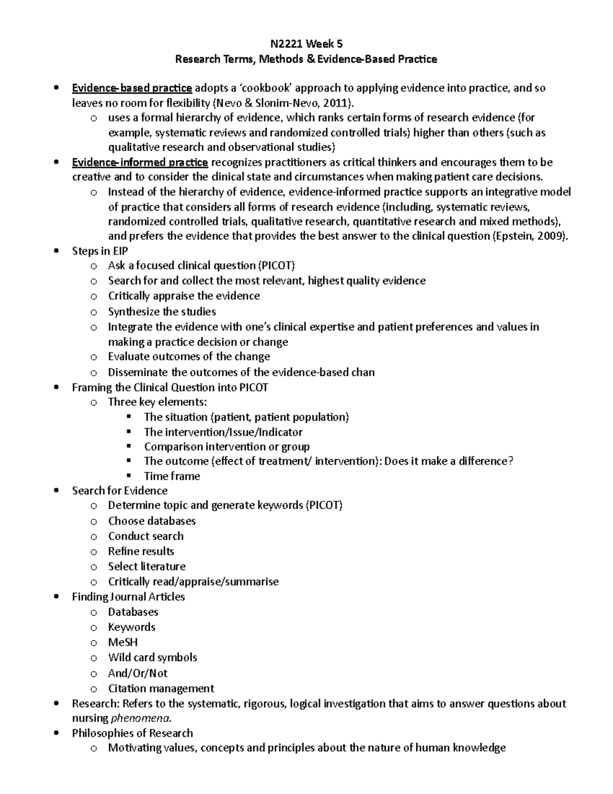 N2221 - Research - kimberly - N2221 Week 5 Research Terms, Methods ...