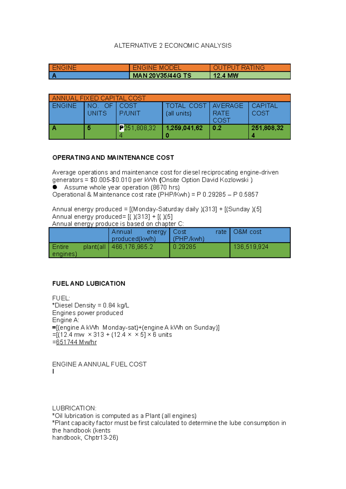 Alternative- Economic- Analysis - ALTERNATIVE 2 ECONOMIC ANALYSIS ...