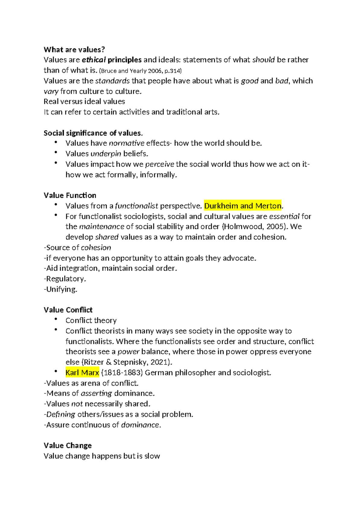 What are values - Summary Introduction to Sociology - What are values ...