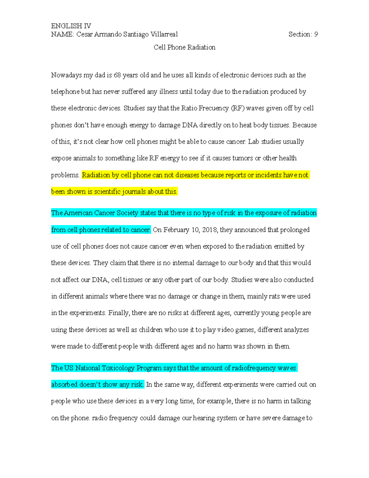 Essay - wef wefwef - ENGLISH IVNAME: Cesar Armando Santiago Villarreal ...