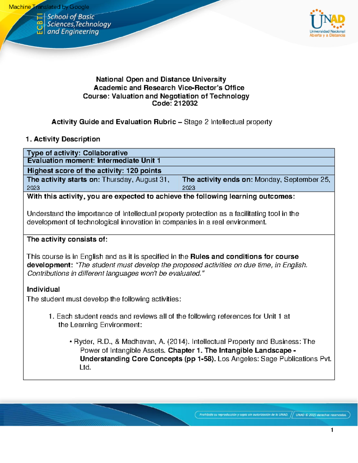 Activity Guide and Evaluation Rubric - Unit 1 - Stage 2 - Intellectual ...