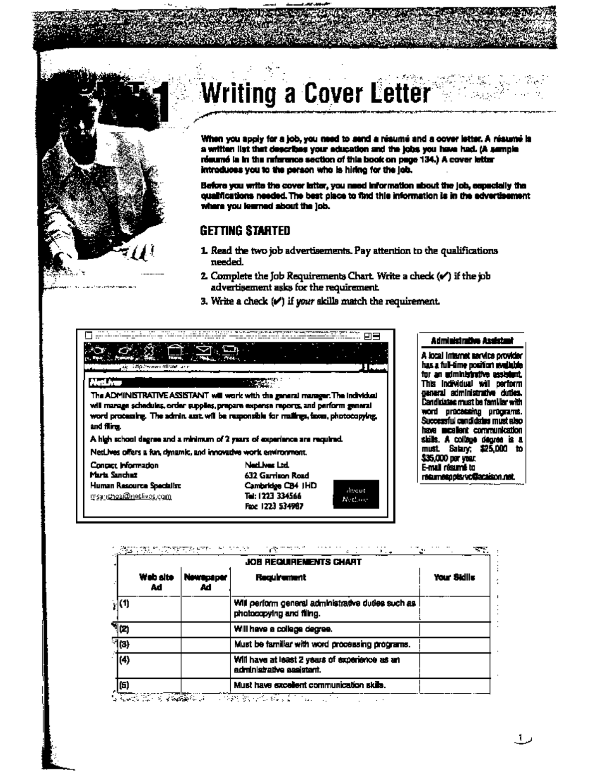 1. Writing A Cover Letter - NNA Tiếng Anh Thương Mại - Studocu