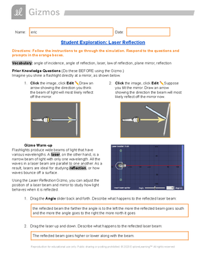 Cell Division Gizmo Student Worksheet - Name: Date: Student Exploration ...