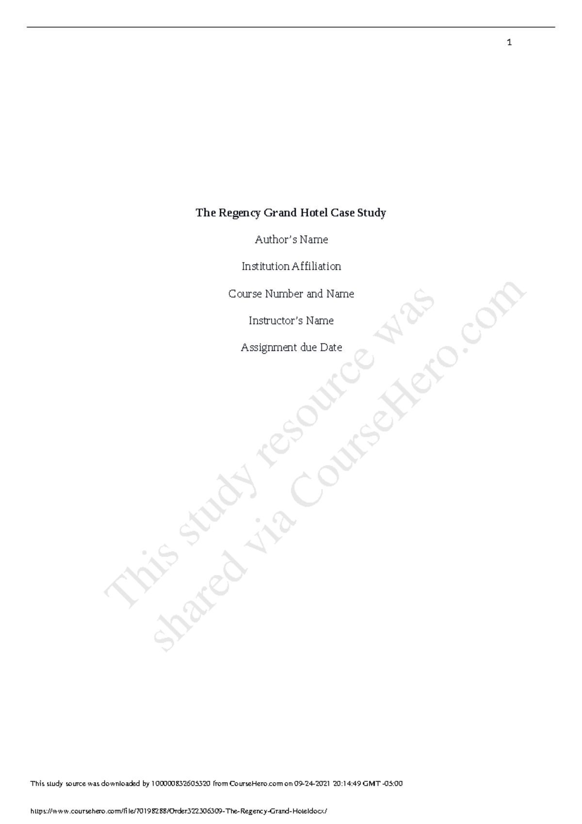 Order 322306309 The Regency Grand Hotel - 1 The Regency Grand Hotel ...
