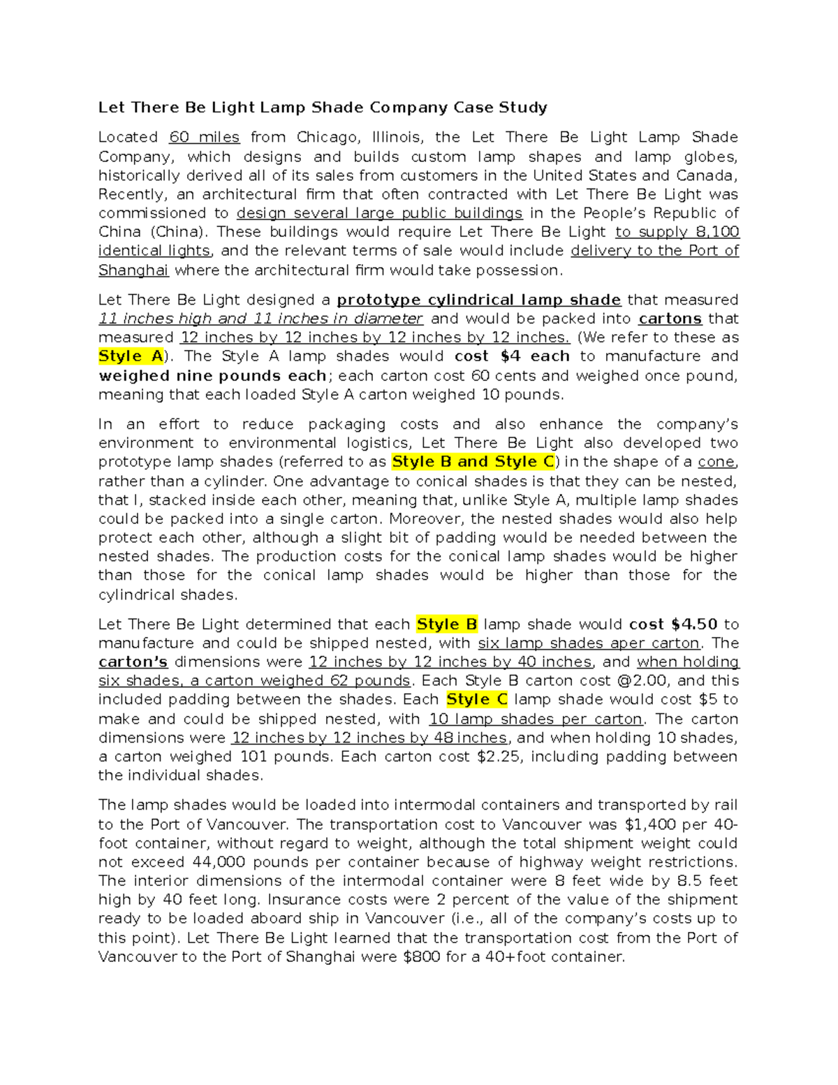 Lbtllsc - Case Study - Let There Be Light Lamp Shade Company Case Study ...