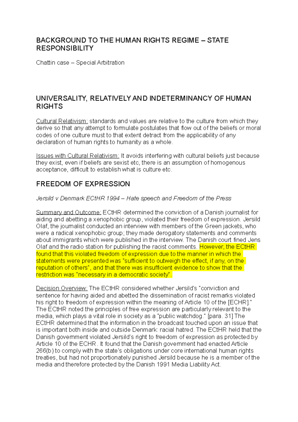 Background TO THE Human Rights Regime - BACKGROUND TO THE HUMAN RIGHTS ...