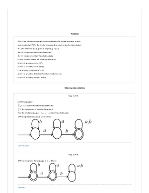 10 - theory of automata chapter#1 question 10 - Problem Use the ...