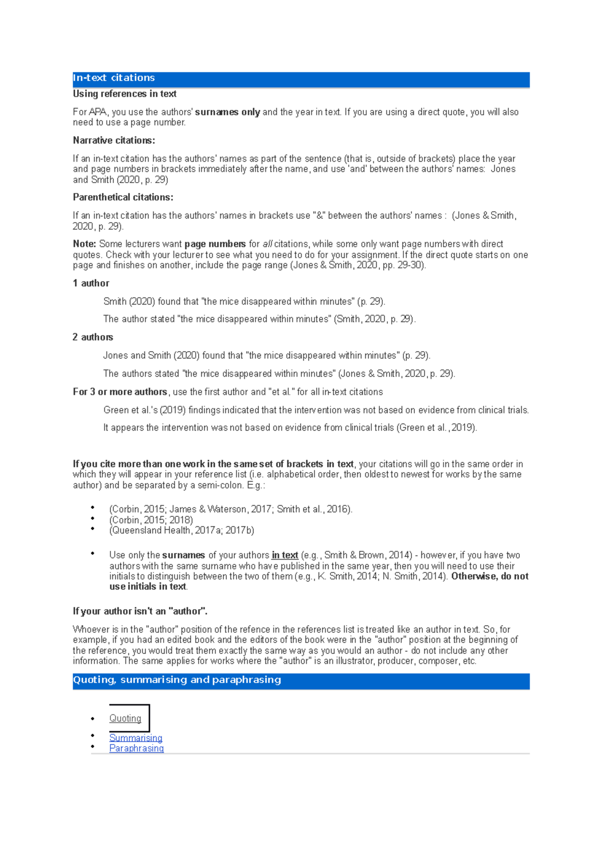 APA 7th Ed Example - APA 7th Edition - In-text citations Using ...