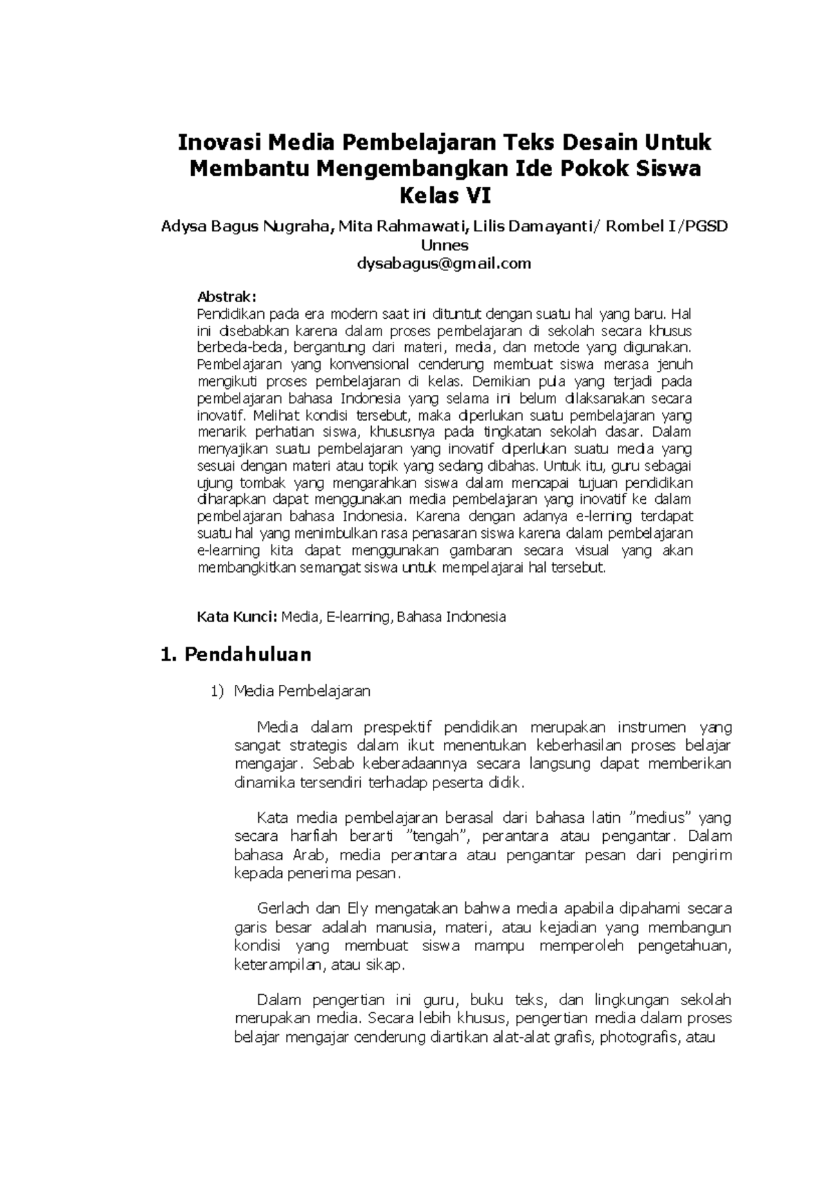 Artikel Inovasi Media Pembelajaran TEKS Desain - Inovasi Media ...