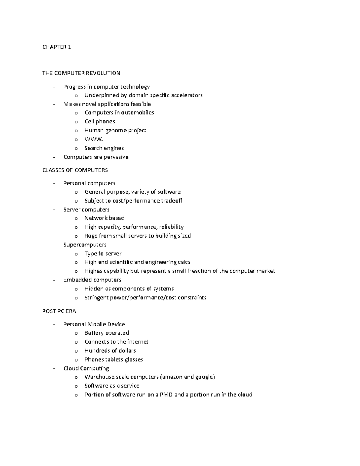 Chapter 1 - CHAPTER 1 THE COMPUTER REVOLUTION Progress in computer ...