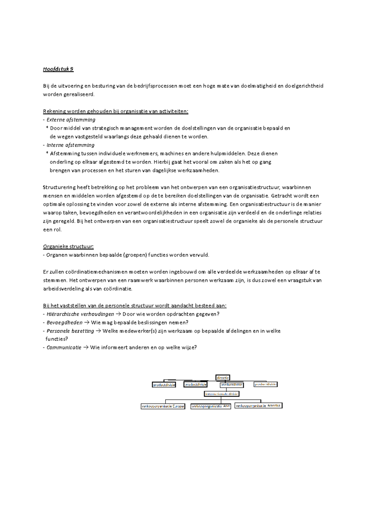 Samenvatting Een praktijkgerichte benadering van Organisatie ...