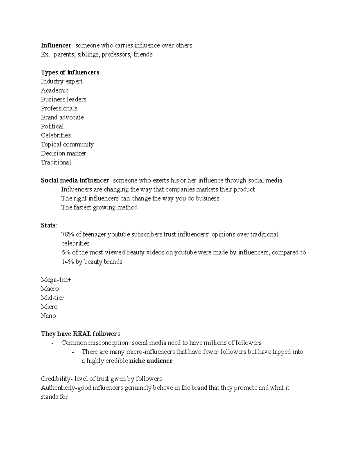 Influencer - parents, siblings, professors, friends Types of ...