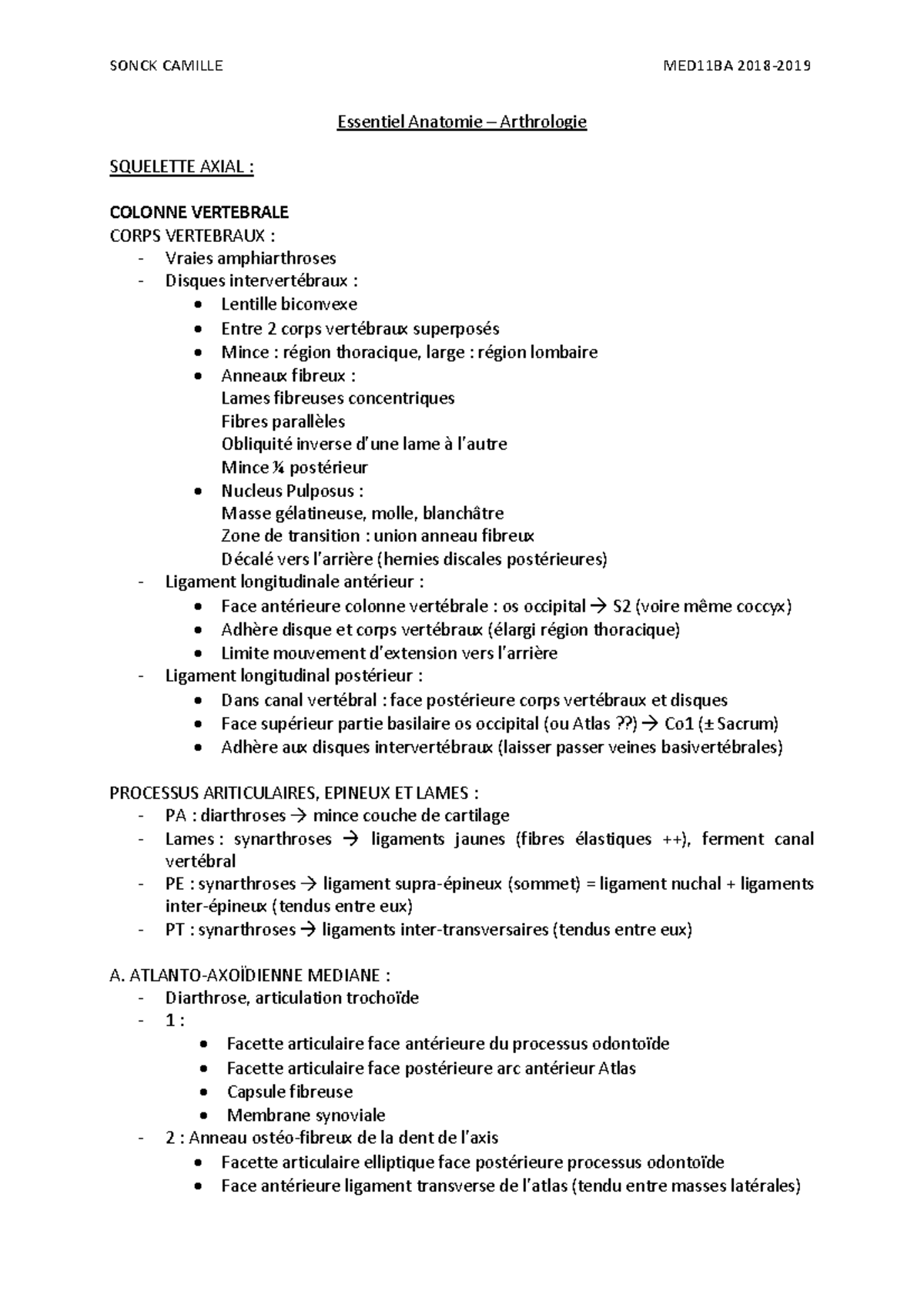 Essentiel Anatomie - Arthrologie - Warning: TT: undefined function: 32 Warning: TT: undefined ...