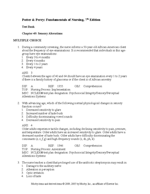 Comfort, Rest, and Sleep - Module Report Lesson Information: Tutorial ...
