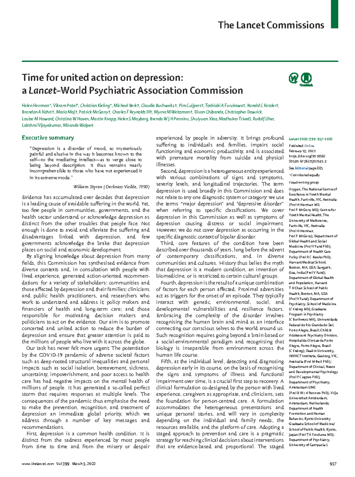 Herrman et al 2022 Lancet overview - Time for united action on ...