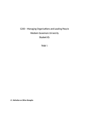 C207 task 2 - Passed - C WGU Student ID: TASK 2 A. In this scenario, the CEO of MPC has asked us ...