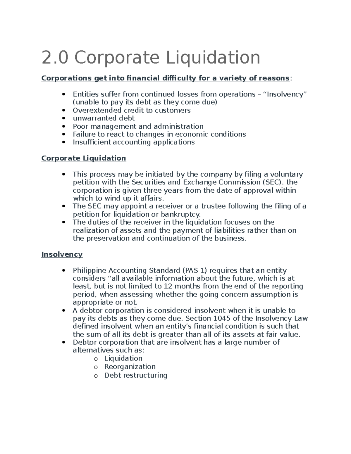 Acctg Module 2 - This is all about corporate liquidation - 2 Corporate ...