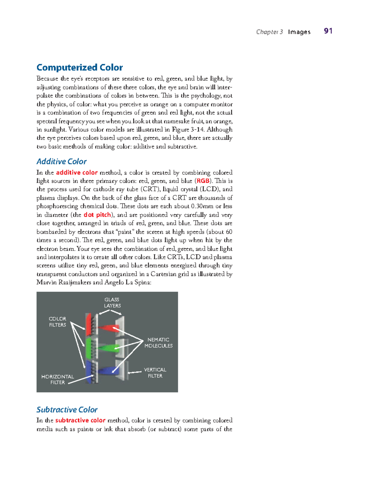 Color Models - Chapter 3 Images 91 Computerized Color Because the eye’s ...