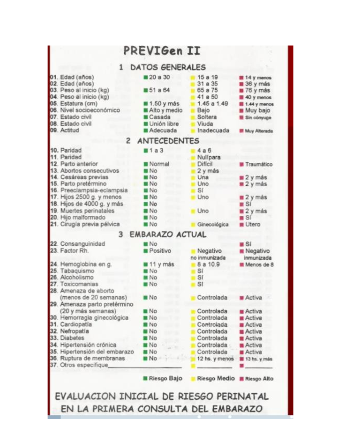 Previgen I- IX 99 caracteristicas y descripcion - Farmacodependencia y ...