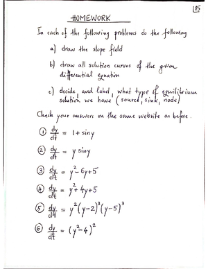 Exam 3 Diff eq Notes - MATH 2700 - Studocu