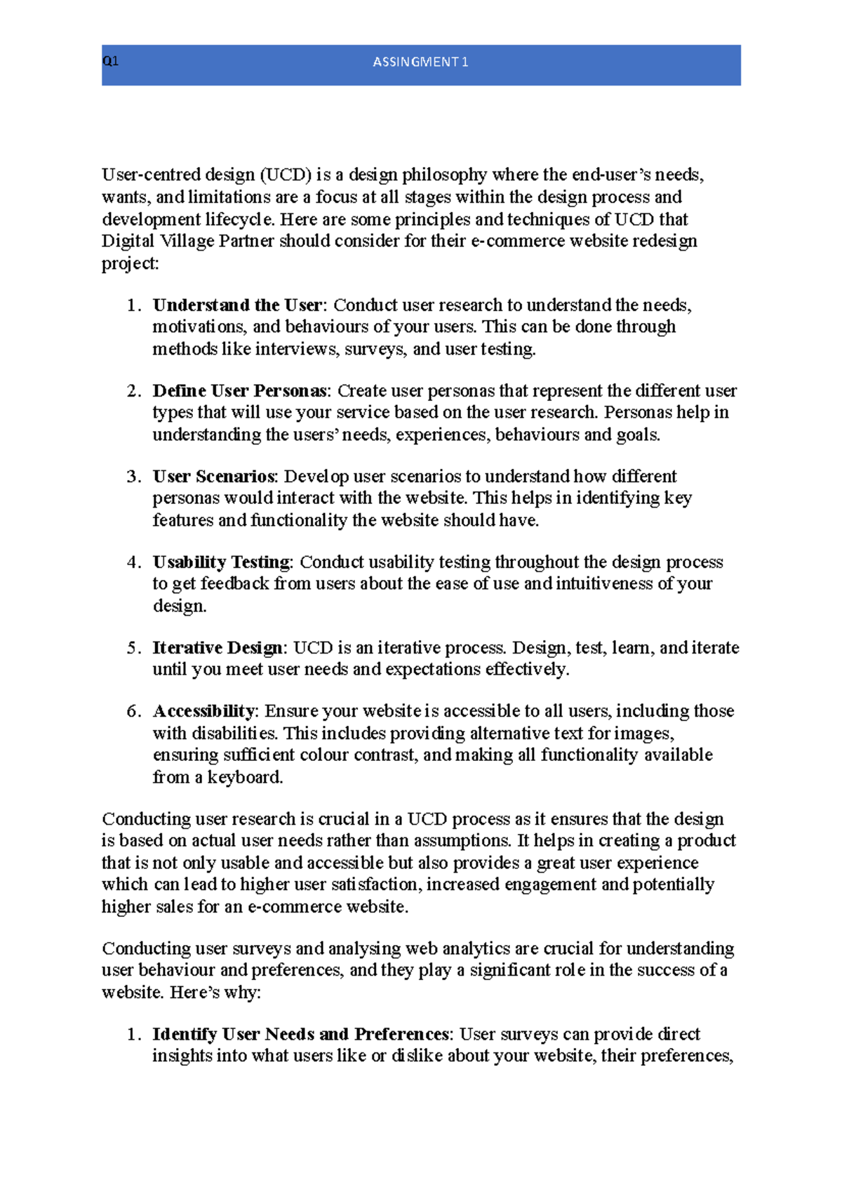 User - Notes - User-centred design (UCD) is a design philosophy where ...