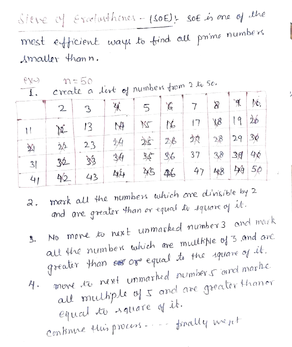 Python Unit-4 - Sieve of Eratusthenes (SOE) SOE is one of the most ...