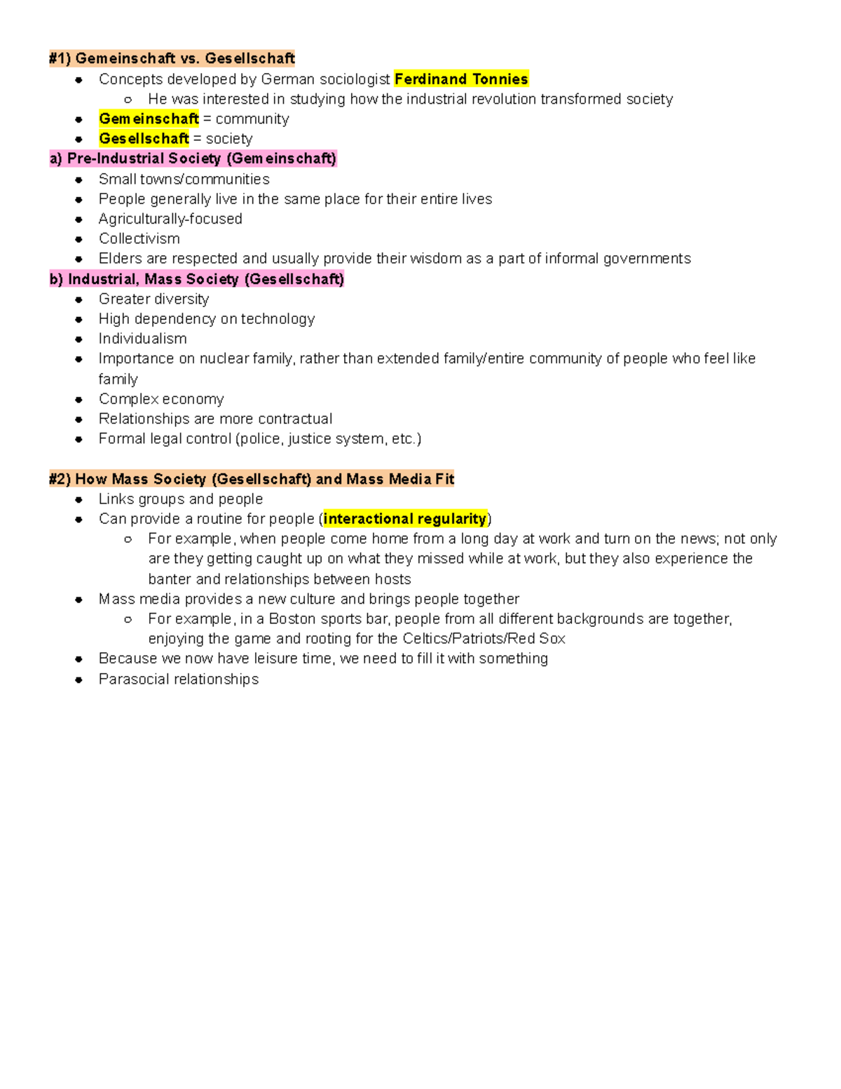 Notes on How Mass Media and Society Fit Together (Video 2) - #1 ...