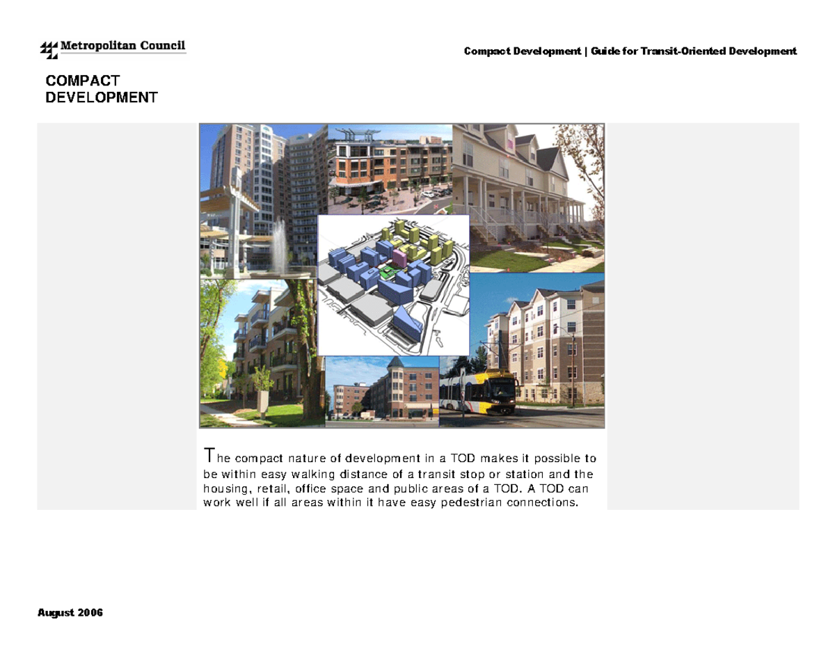 2a Compact dev - TOD - Transit-Oriented Development - Compact ...