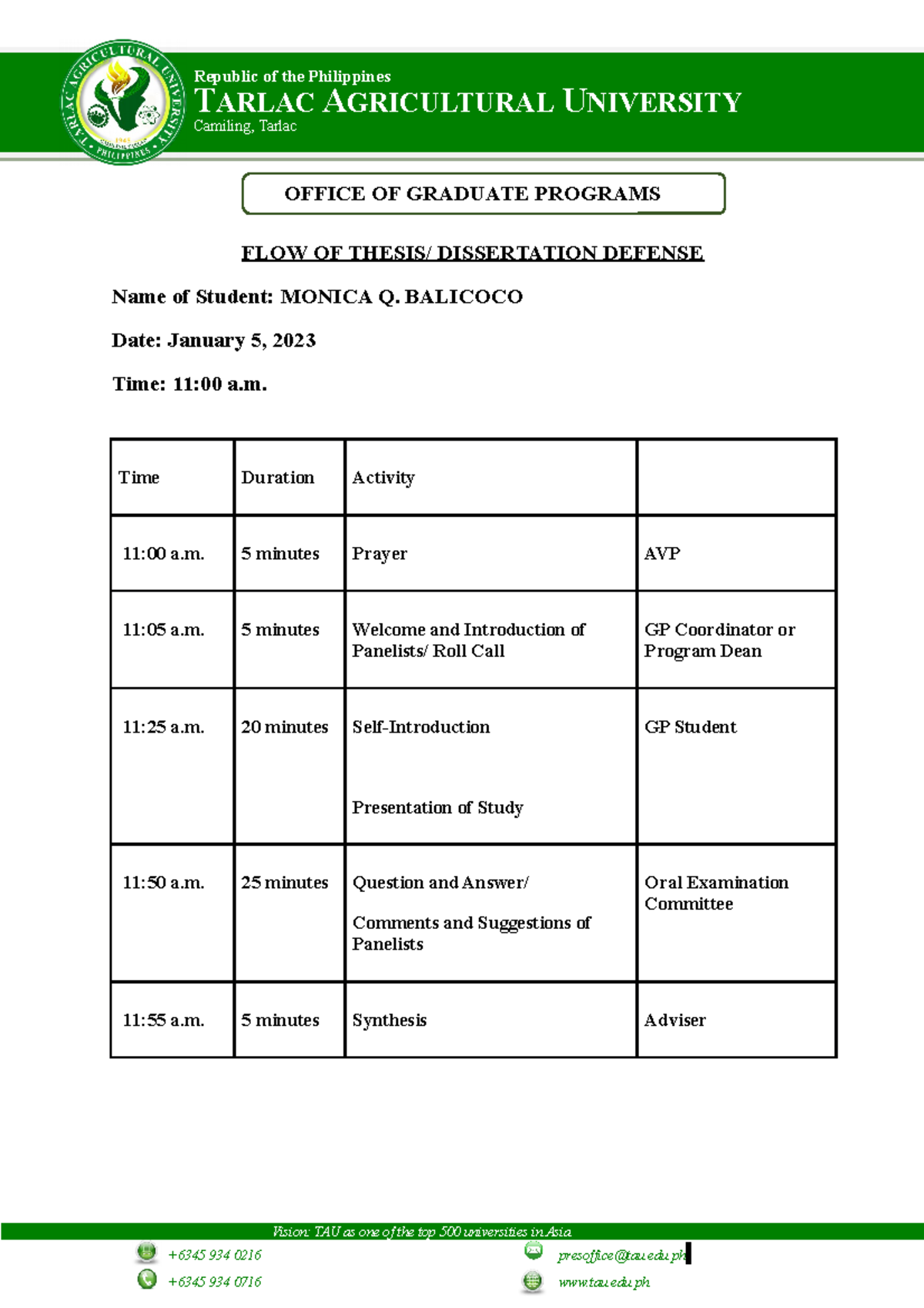 FLOW-OF- Defense-and- Dissertation - OFFICE OF GRADUATE PROGRAMS FLOW ...